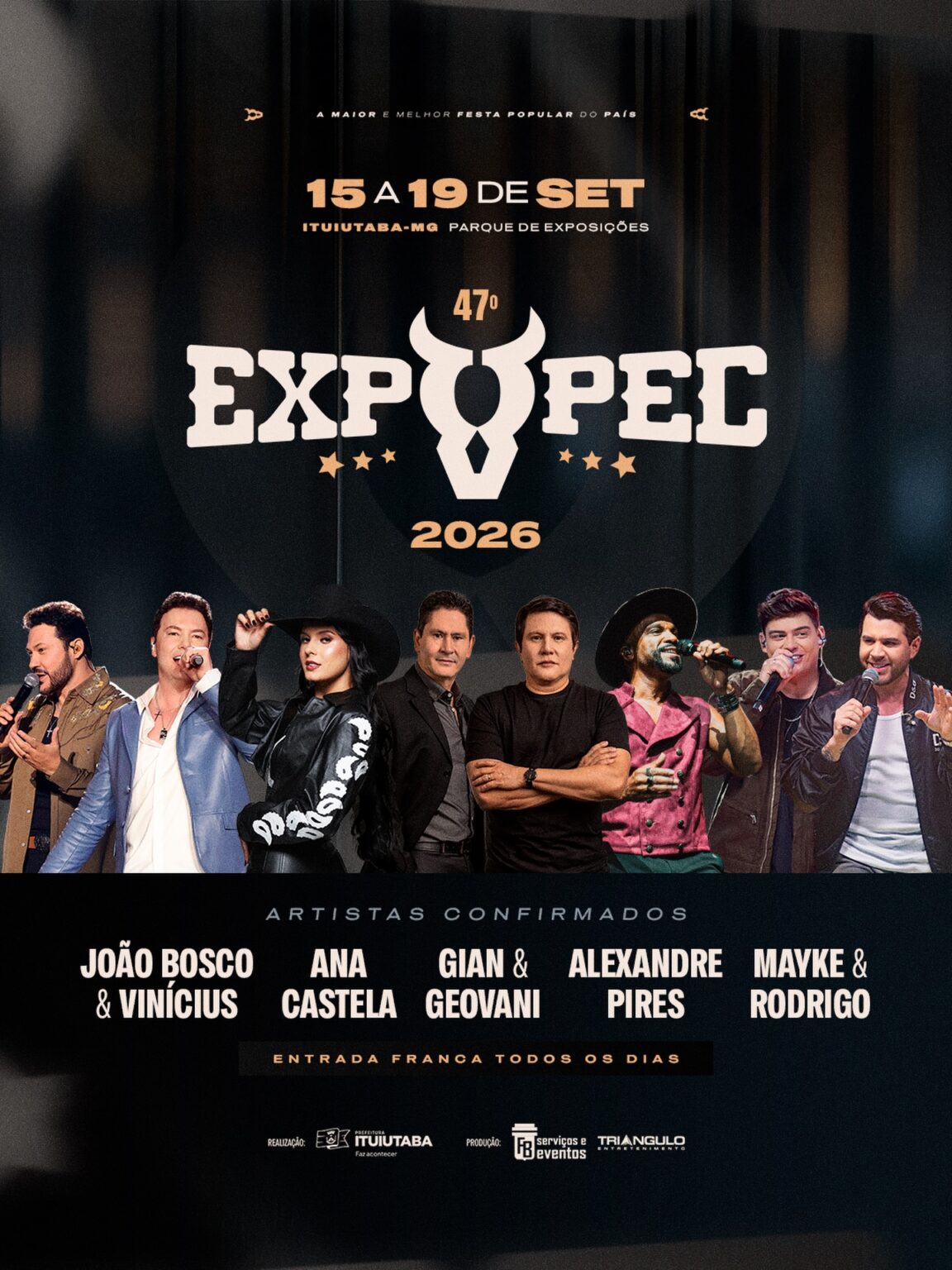 Grade de atrações musicais da Expopec 2026 é anunciada com cinco shows ...